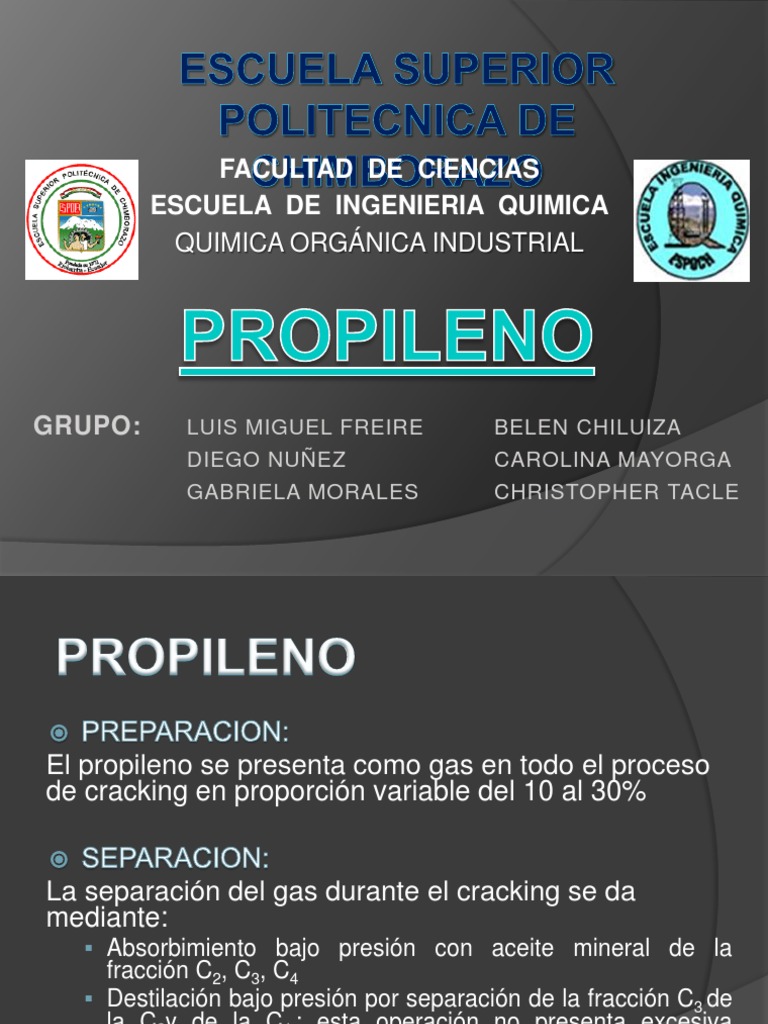 Propileno | PDF | Solvente | Alcohol
