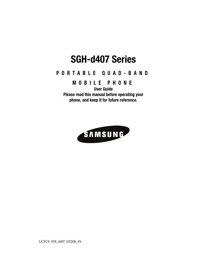 Samsung d407 | PDF | Menu (Computing) | Voicemail