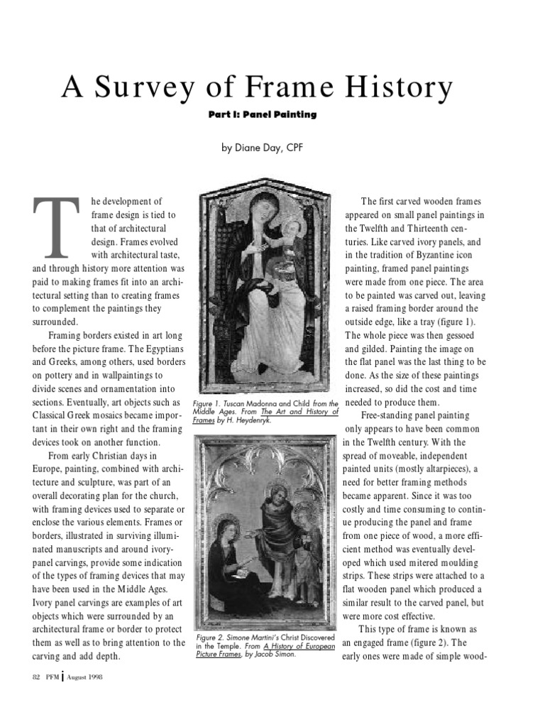 Survey of Picture Framing History | PDF | Art Media | Paintings