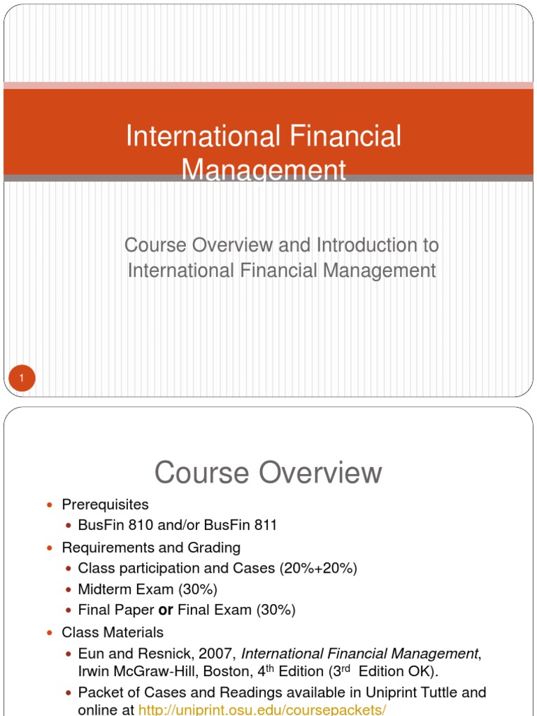 International Financial PPT Ppresentation | PDF | Foreign Exchange ...