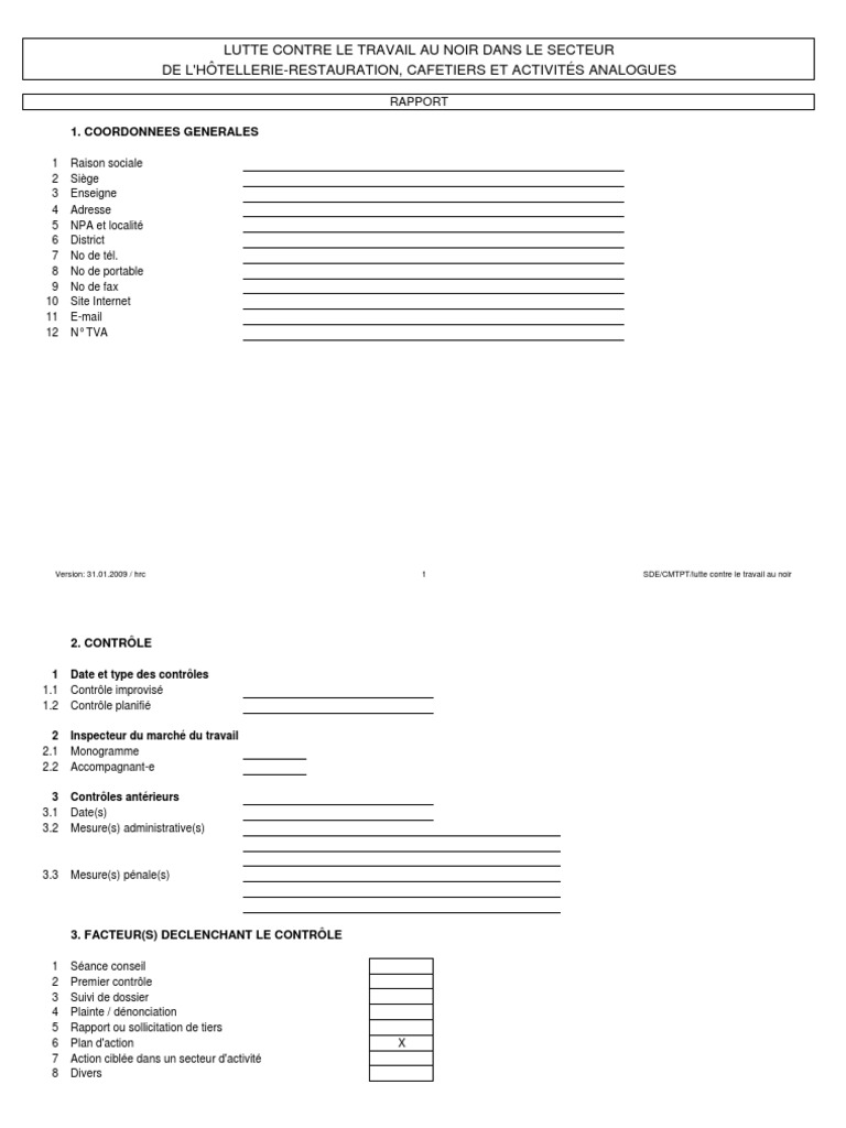 Checklist HORECA | PDF | Temps de travail | Salaires