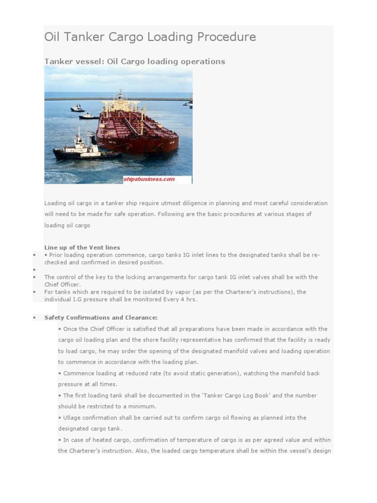 Oil Tanker Cargo Loading Procedure | Oil Tanker | Valve
