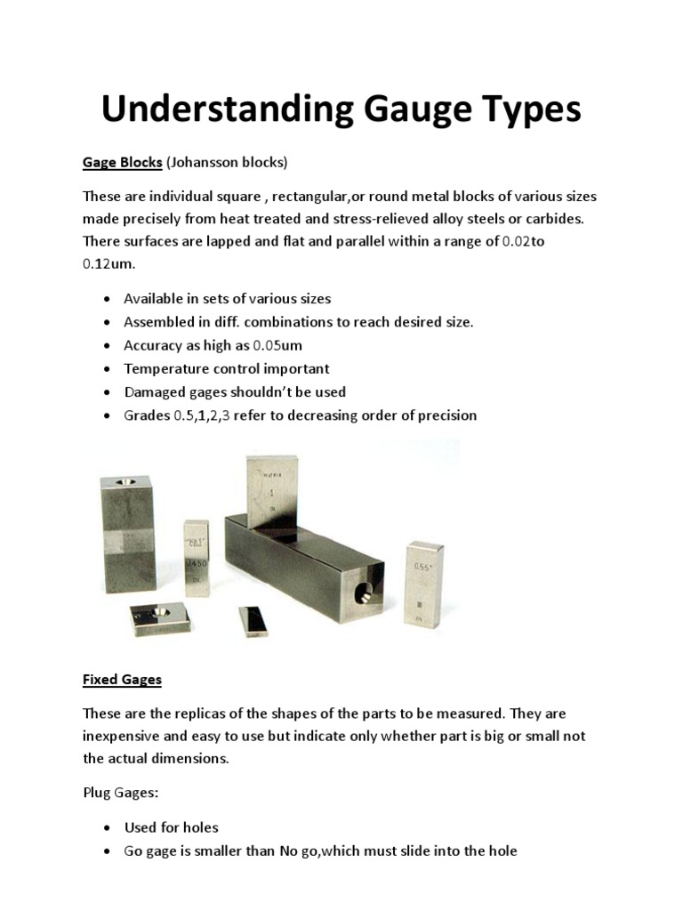 Understanding Gauge Types | PDF | Home & Garden | Science & Mathematics