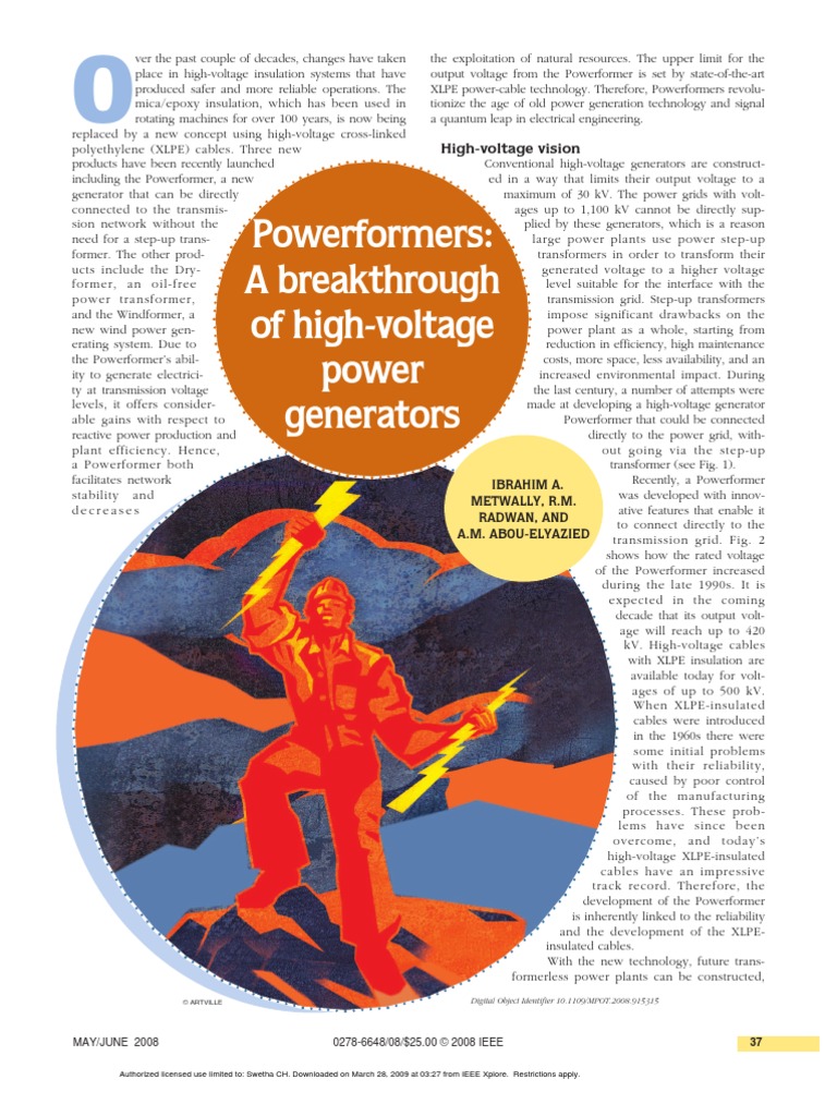 Powerformers: A Breakthrough of High-Voltage Power Generators | PDF ...