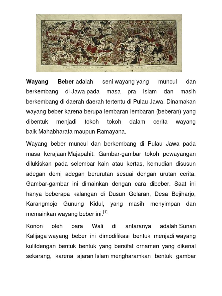 Wayang Beber | PDF | Agama & Spiritualitas