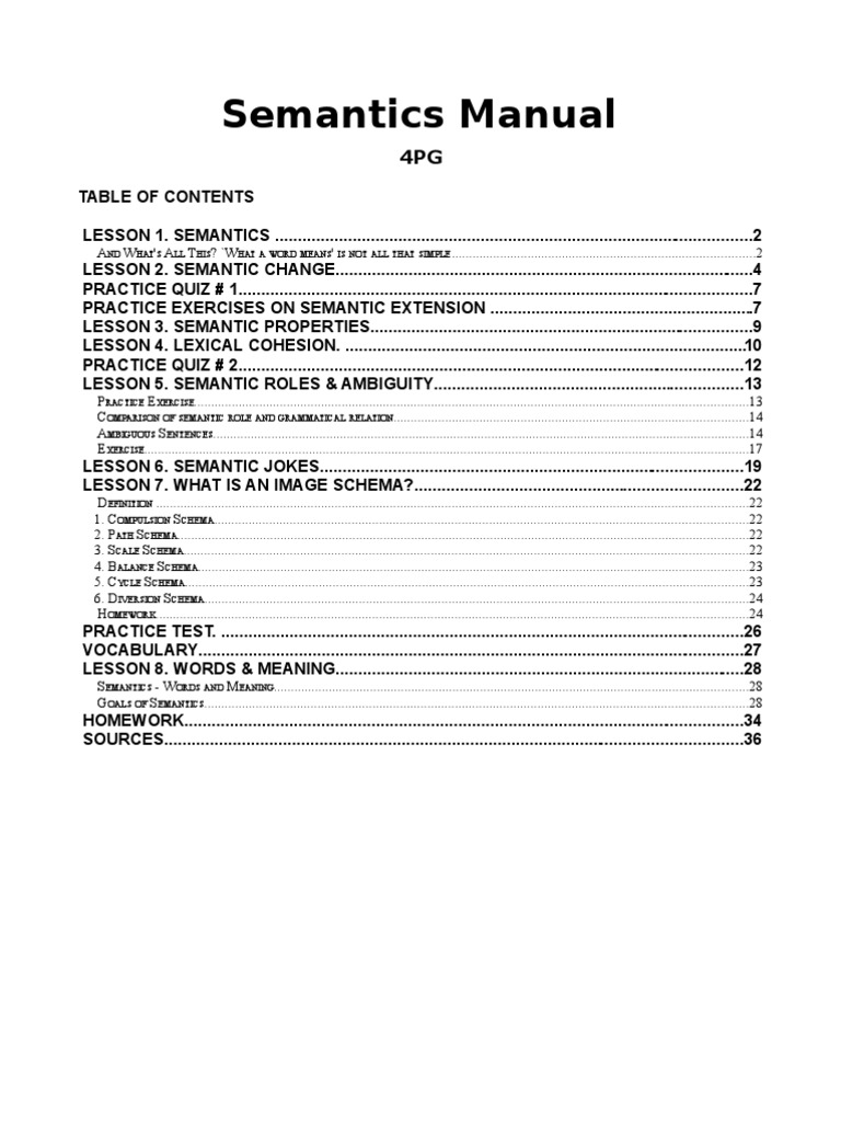 Semantics | PDF | Ambiguity | Semantics