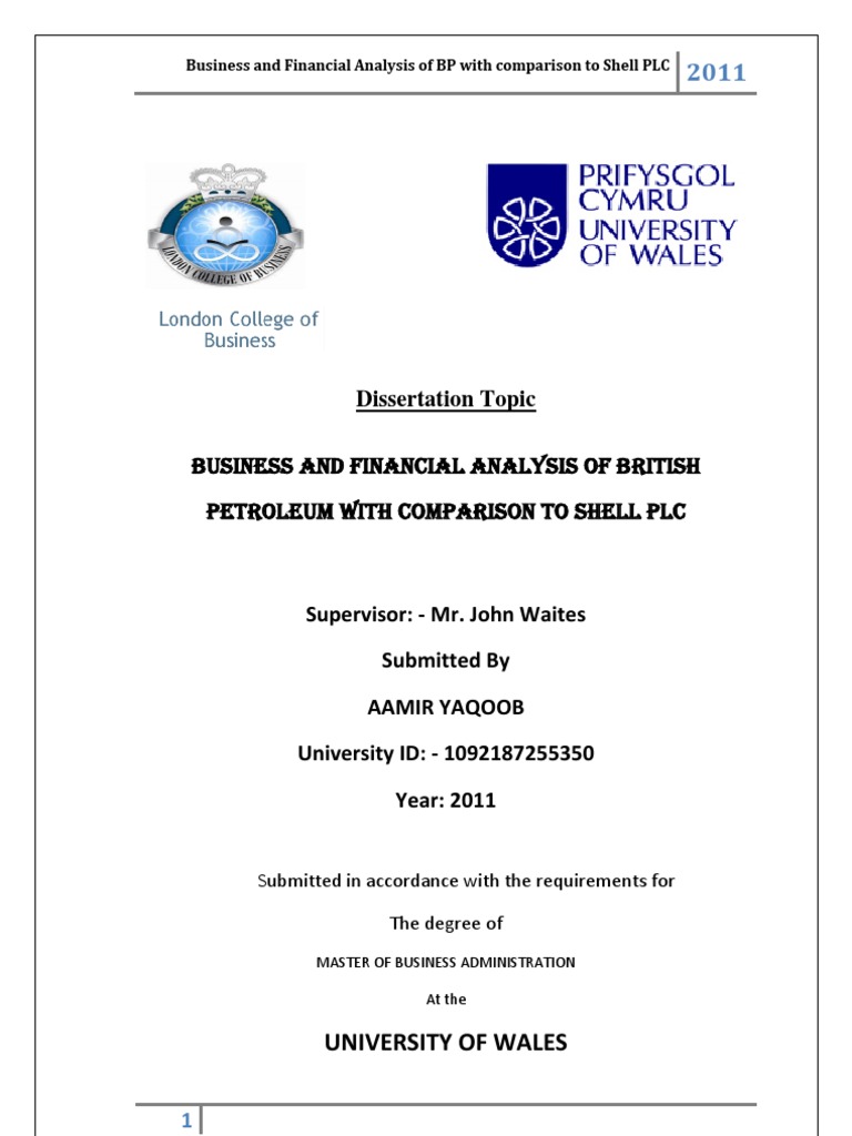 BP and Shell PLC Report | PDF | Bp | Balance Sheet