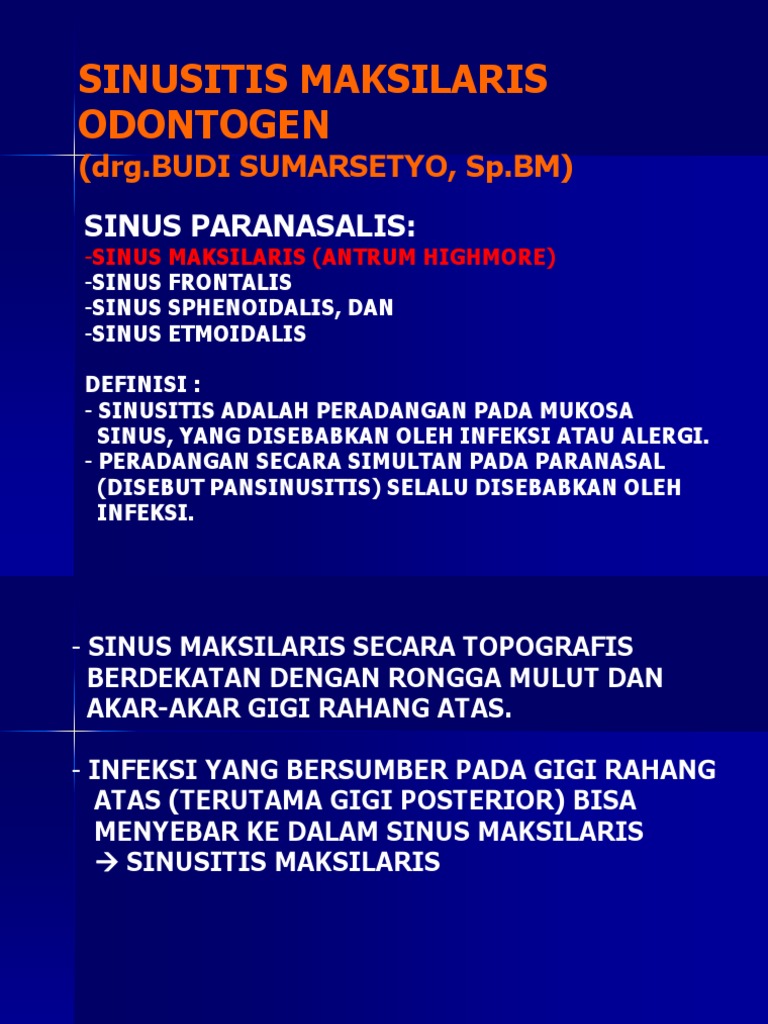 Sinusitis Maksilaris Odontogen | PDF