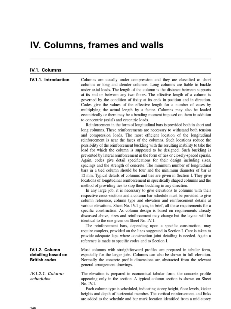 Chapter 4 Columns, Frames and Walls | PDF | Column | Buckling