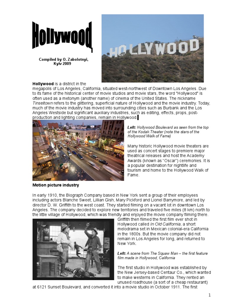 Hollywood Textbook | PDF | Hollywood | Academy Of Motion Picture Arts ...