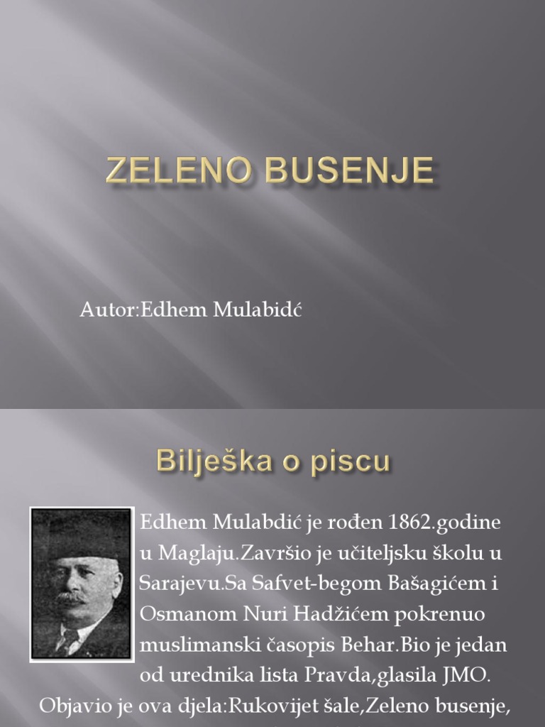 Zeleno Busenje | PDF