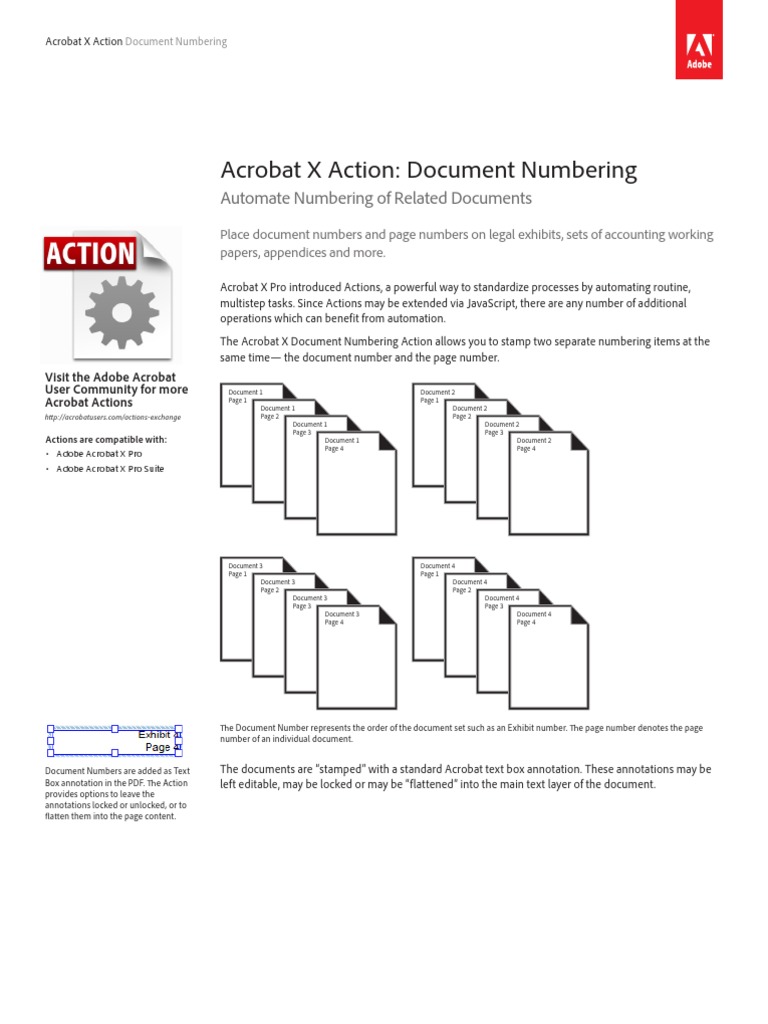 Automate Document Numbering in Acrobat X | PDF | Portable Document ...