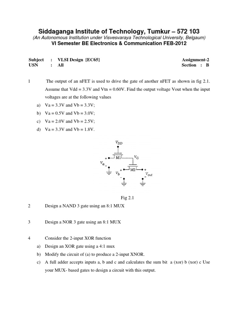 Assignment 2 Pdf Logic Gate Cmos 3812