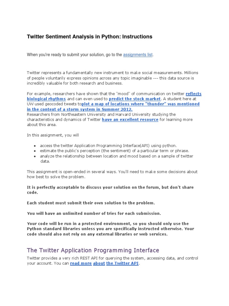 Twitter Sentiment Analysis in Python | PDF | Twitter | Json