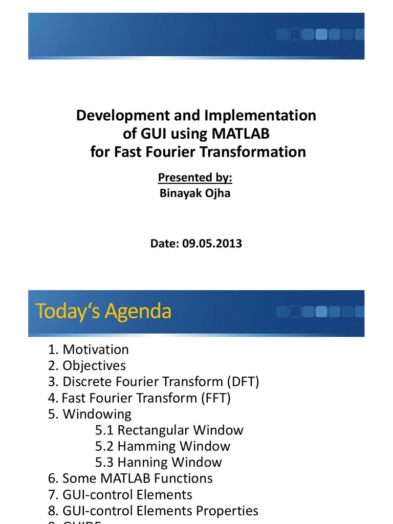 GUI Development Using MATLAB For FFT | PDF | Discrete Fourier Transform | Fast Fourier Transform