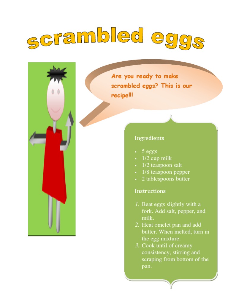 Are You Ready To Make Scrambled Eggs? This Is Our Recipe!!! | PDF ...