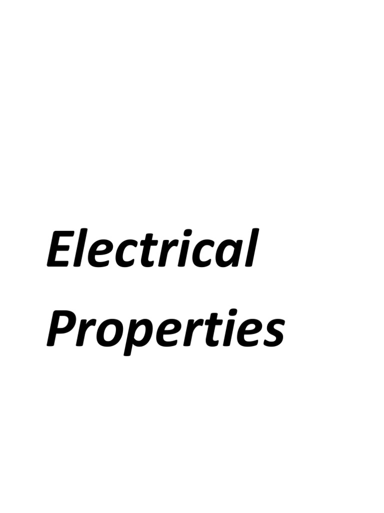 Electrical Conductivity in Metals | PDF | Electrical Resistivity And ...