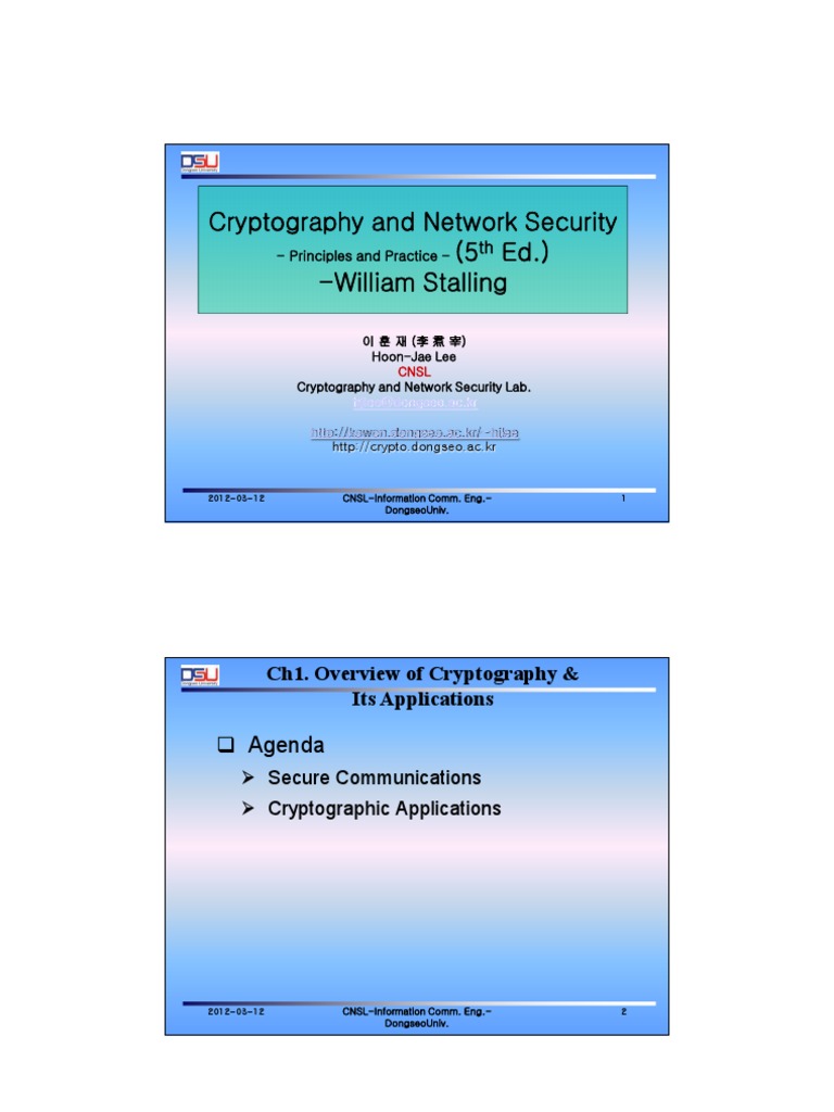 12-1 CH01.Overview For Cryptography and Its Applications | PDF | Public Key Cryptography | Key ...