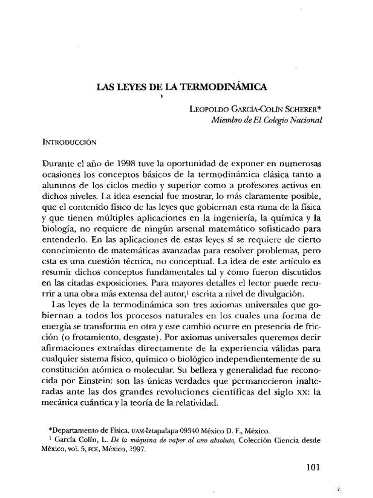 09 - Leopoldo Garcia-Colin Scherer - Las Leyes de La Termodinamica ...