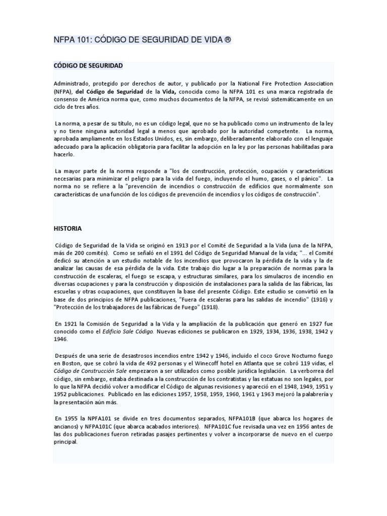 Nfpa 101 | PDF | Transporte