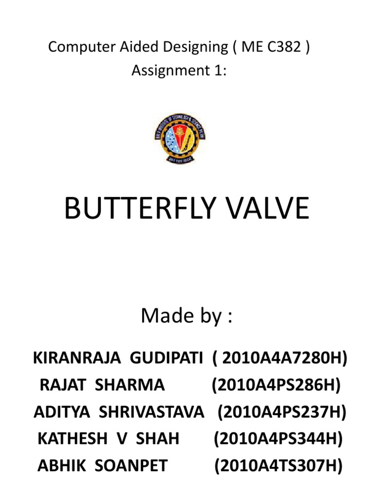 Butterfly Valve Design Assignment | PDF