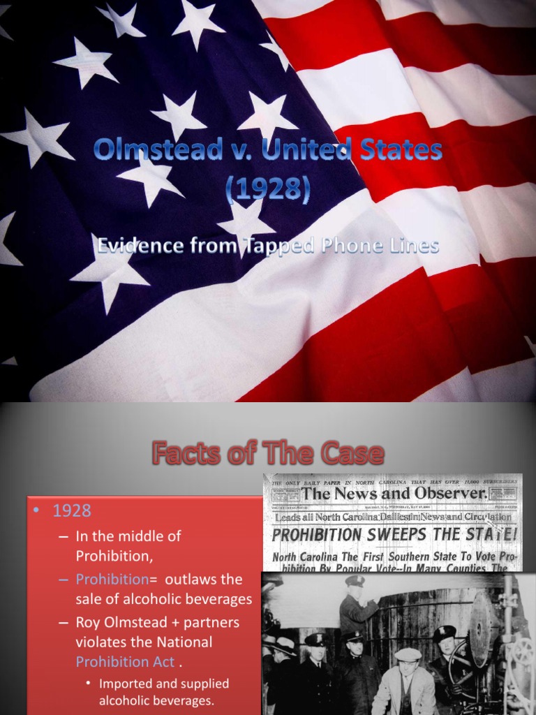 Olmstead V US 1928O | PDF | Fourth Amendment To The United States ...