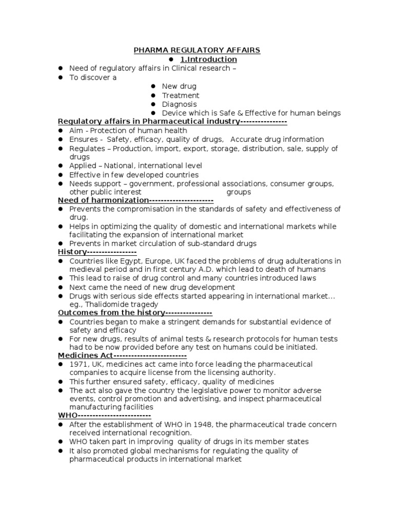 1.Pharma Regulatory Affairs | Pharmaceutical Drug | Food And Drug ...