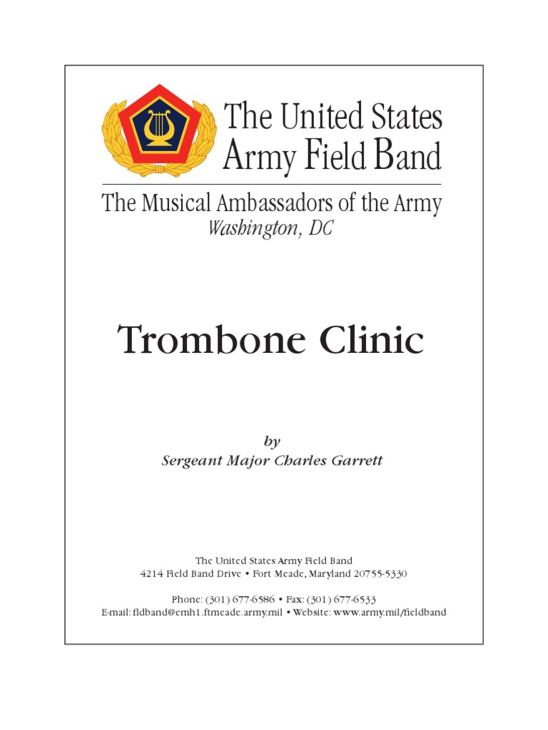 Trombone Clinic Scales | PDF | French Horn | Breathing