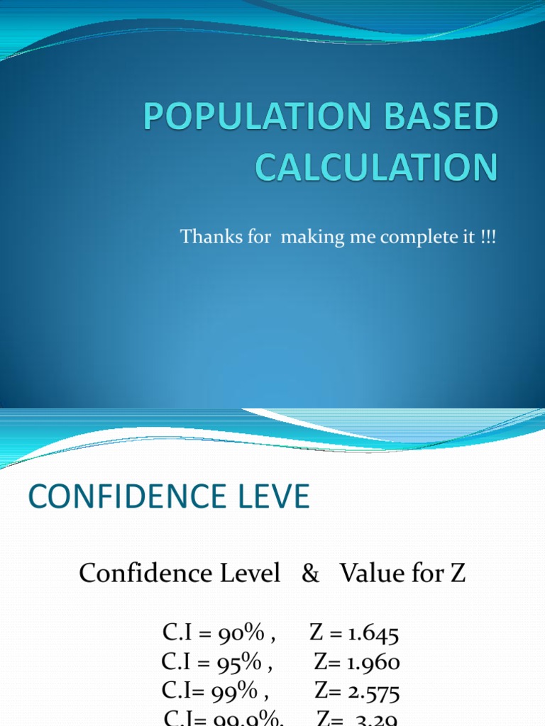 Confidence Level Calculation | PDF