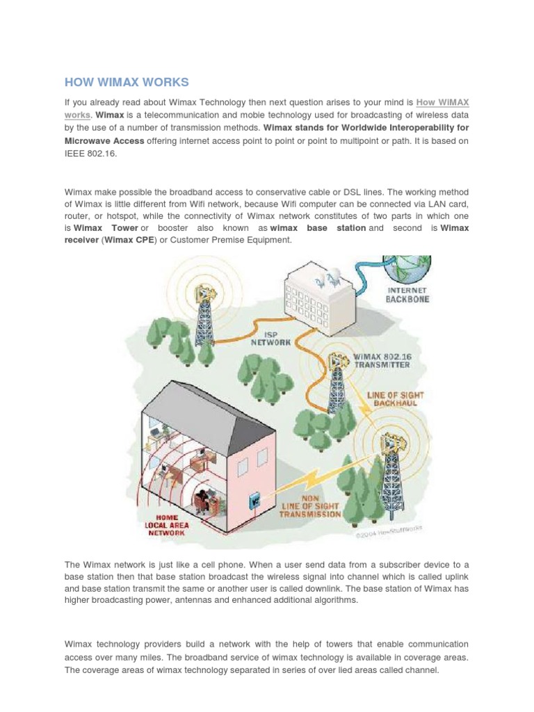 How Wimax Works | PDF | Wi Max | Wi Fi