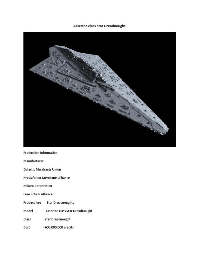 Assertor Class Star Destroyer Star Wars RPG | Download Free PDF | Stars ...