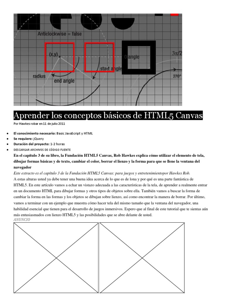 Aprender Los Conceptos Básicos de HTML5 Canvas | PDF | Color | Pi Aprender Los Conceptos Básicos de HTML5 Canvas | PDF | Color | Pi