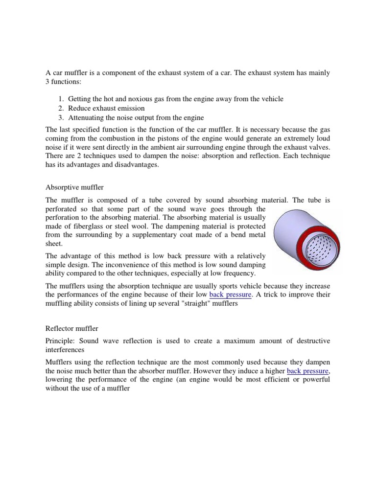Muffler Theory | PDF | Internal Combustion Engine | Reflection (Physics)