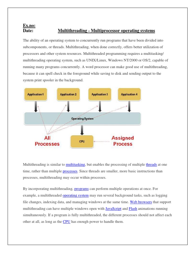 cs9227 Operating System Lab Manual | PDF | Thread (Computing) | Operating System