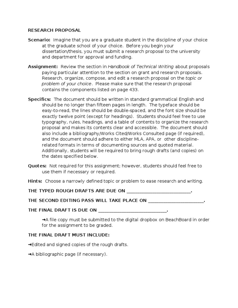 Handout For Research Proposal | PDF