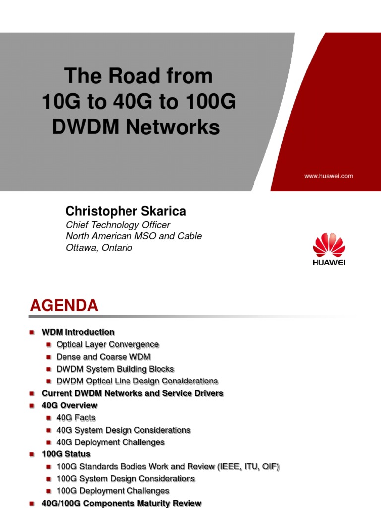 Huawei-10G To 40G To 100G DWDM Networks | PDF | Wavelength Division ...