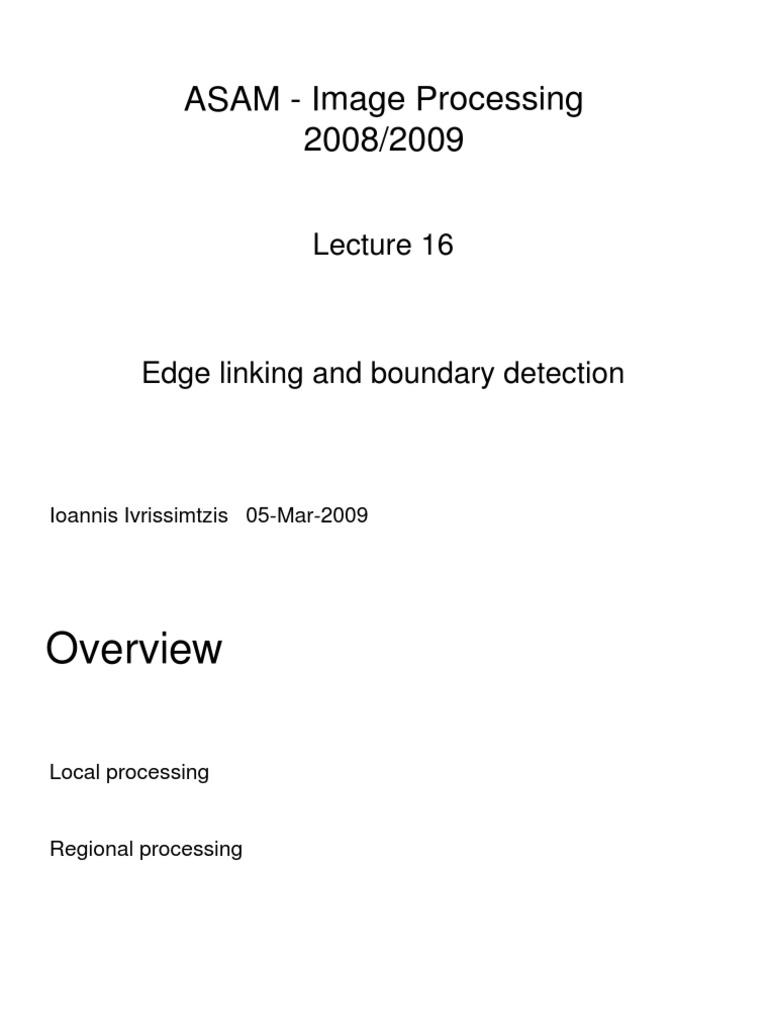 Digital Image Edge Linking | PDF | Vertex (Geometry) | Algorithms