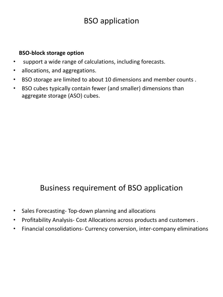 An Overview of Block Storage Option (BSO) and Aggregate Storage Option (ASO) Applications in ...
