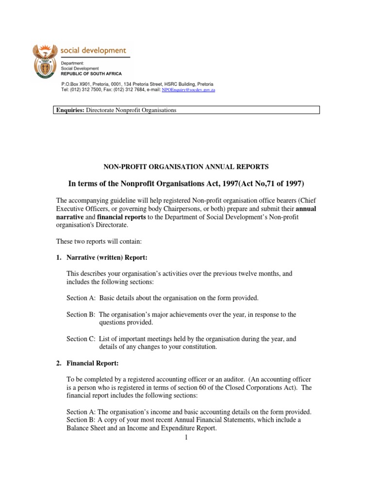 Model Narrative Report | Download Free PDF | Fundraising | Financial ...