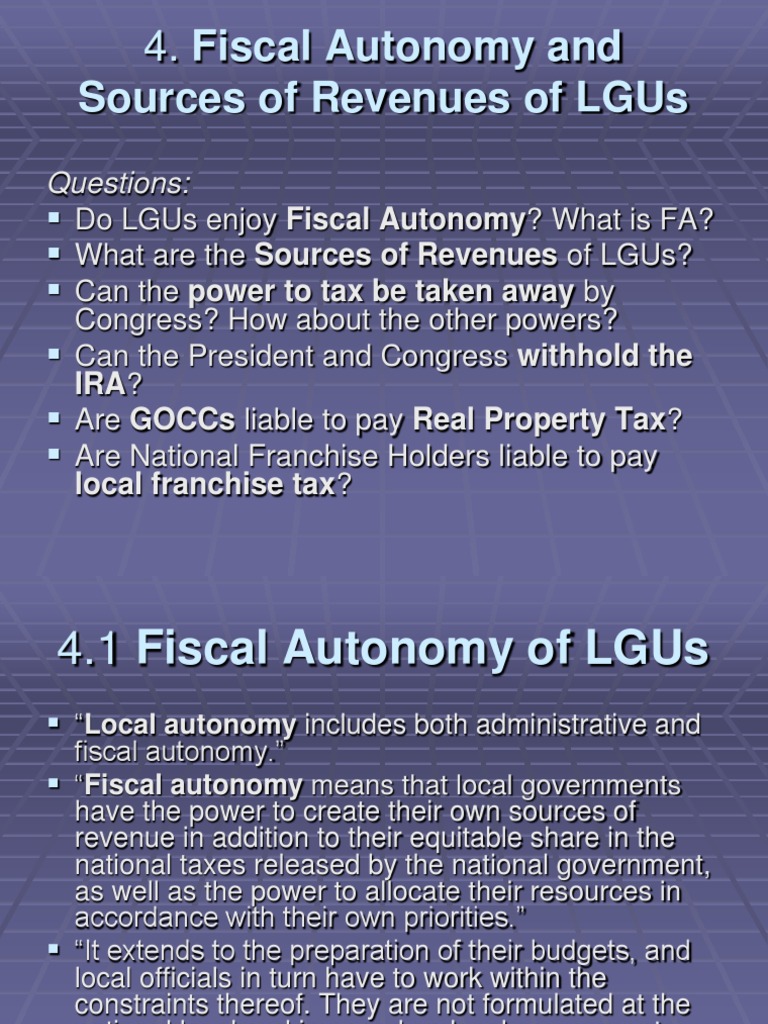 Fiscal+Autonomy | Franchising | Tax Exemption