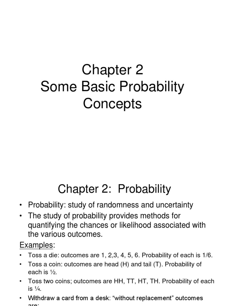 Some Basic Probability Concepts | PDF | Permutation | Mathematical Concepts