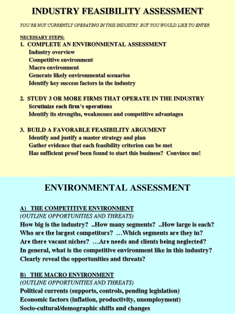 Environment Feasibility | PDF | Feasibility Study | Strategic Management