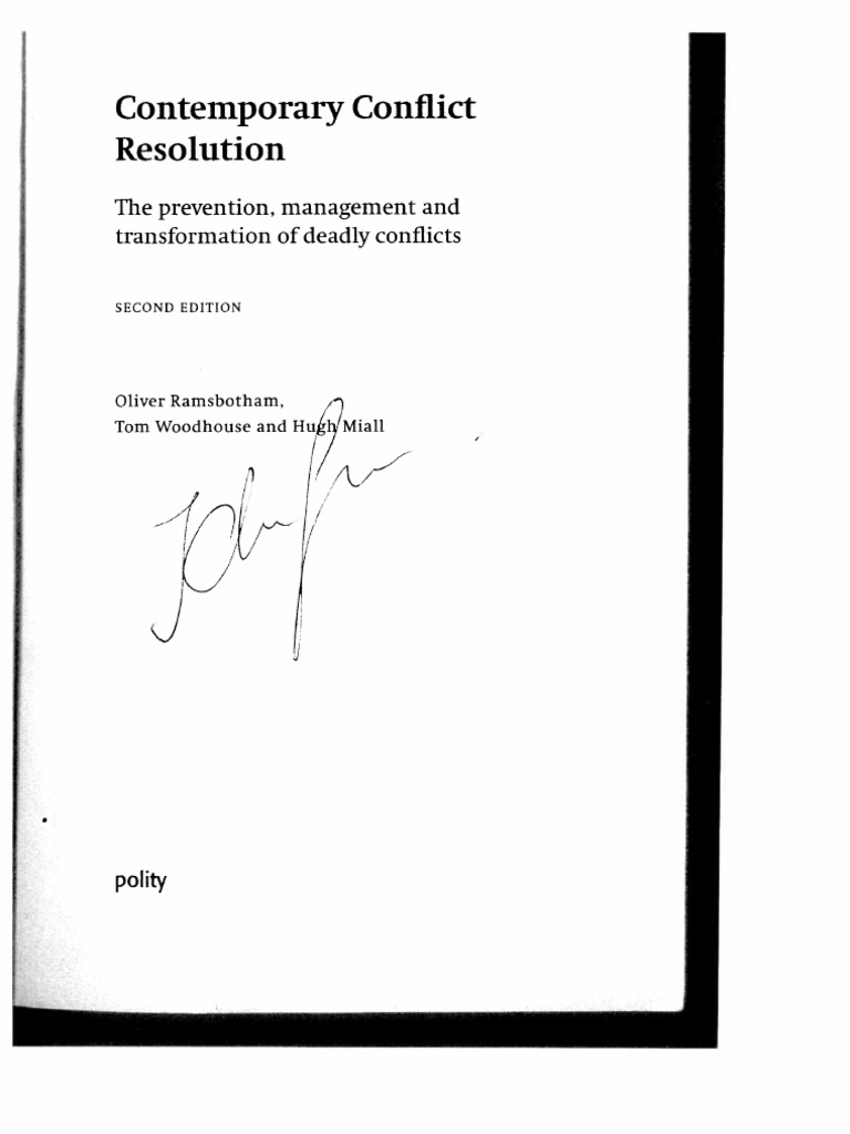 Contemporary Conflict Resolution | PDF | Conflict Resolution ...
