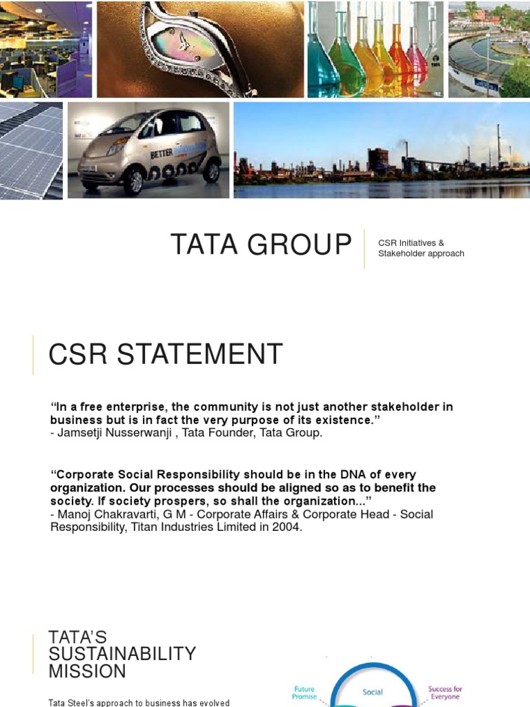 Tata Group - 07 | PDF | Corporate Social Responsibility | Stakeholder ...