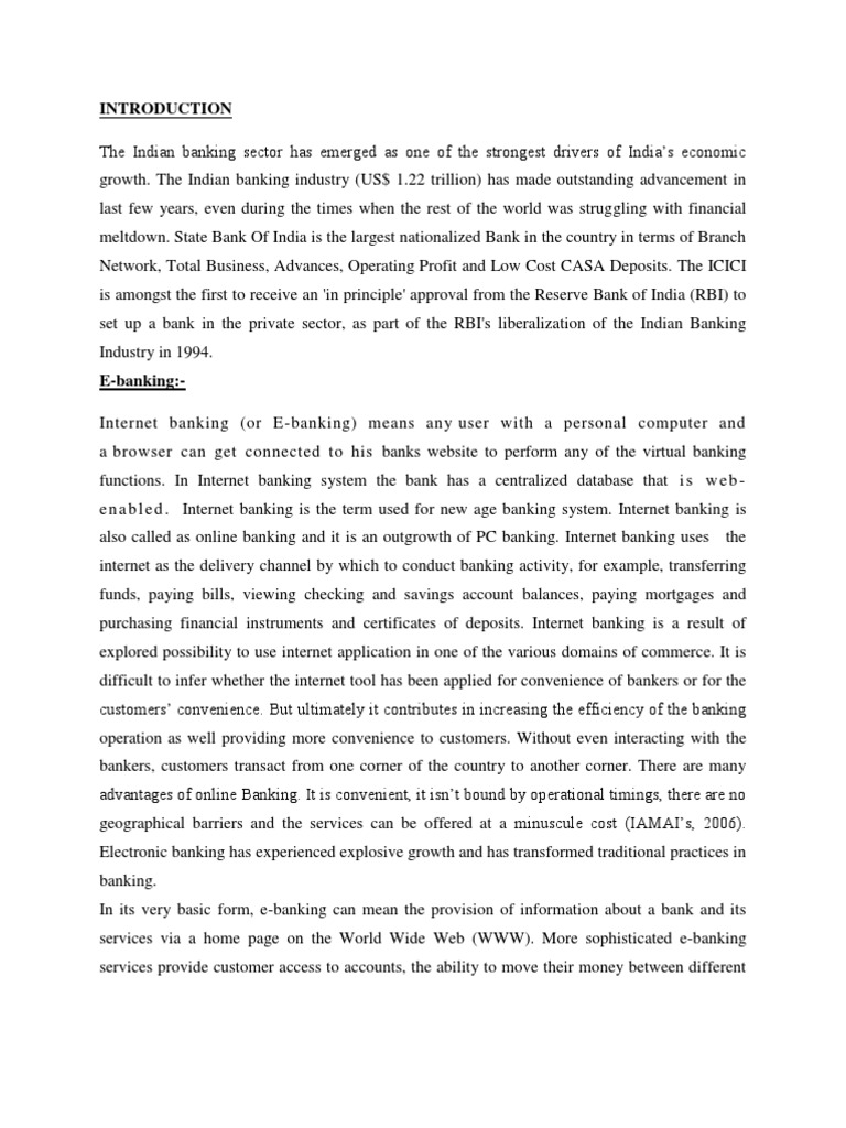 Project Report On Mobile Banking | PDF | Online Banking | Banks & Banking