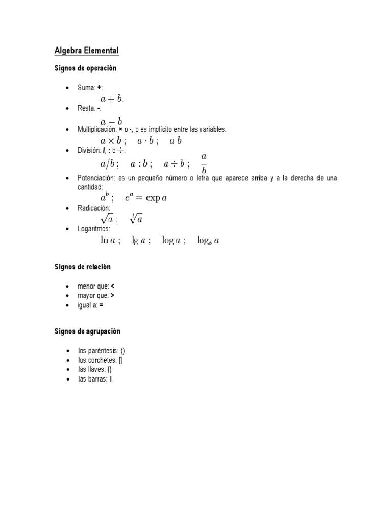 Algebra Elemental | PDF | Número complejo | Multiplicación
