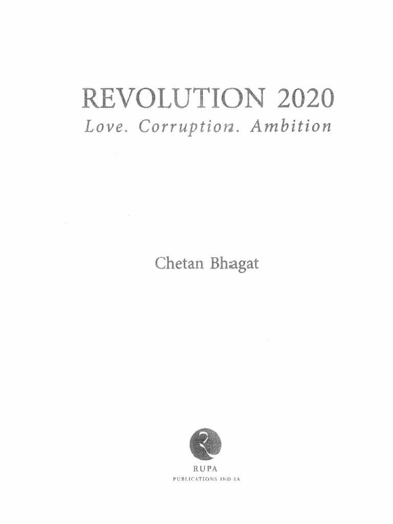 Revolution 2020 by Chetan Bhagat | PDF