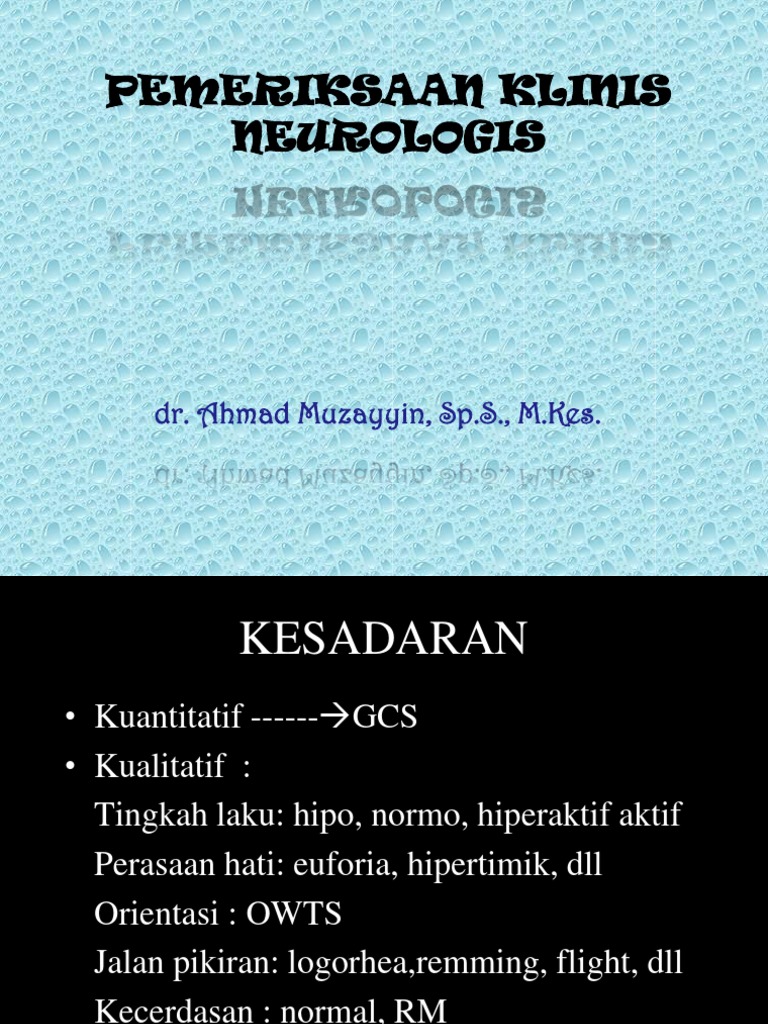Pemeriksaan Neurologi | PDF