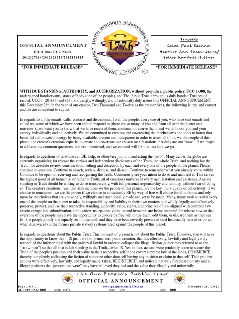 Follow Up To OPPT Official Announcement | PDF