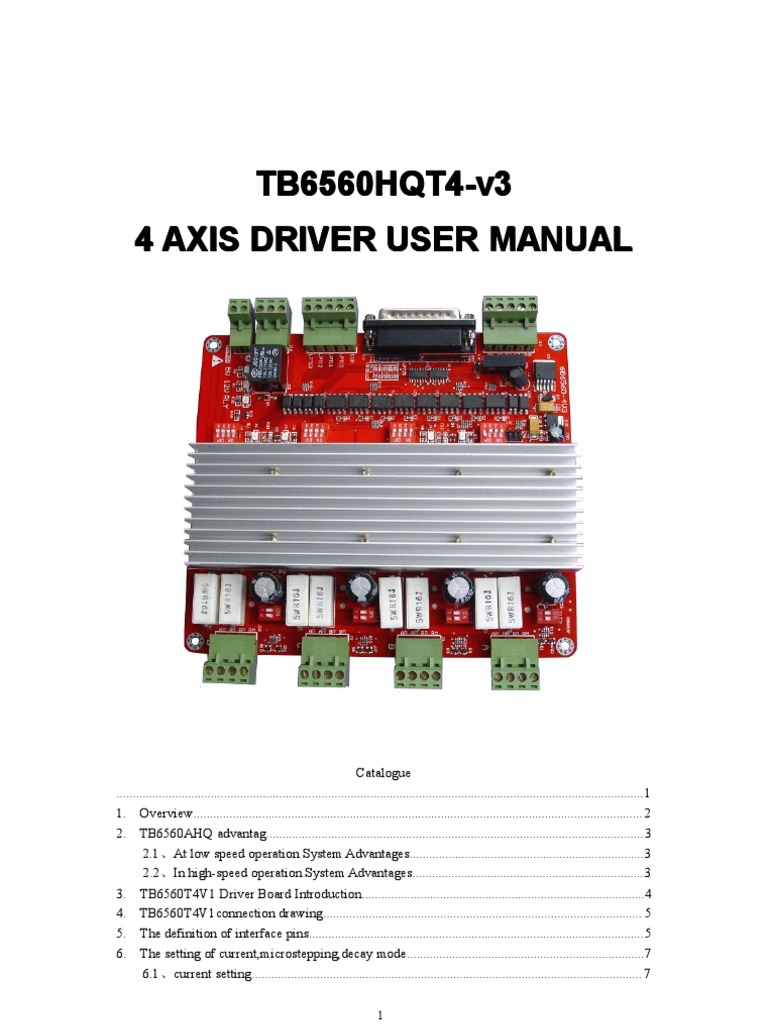 TB6560 4-Axis Driver User Manual | PDF | Computer Engineering ...